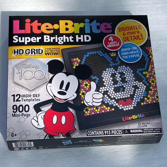 Toys | Nib Mickey Mouse Lite Brite Super Bright Hd | Poshmark